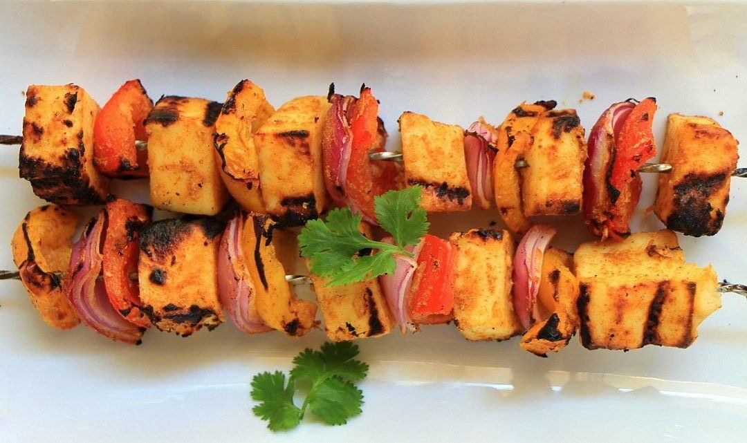 Delicious Paneer Tikka Skewers - Aroma and Essence