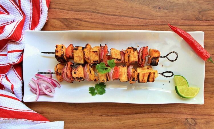Delicious Paneer Tikka Skewers - Aroma and Essence